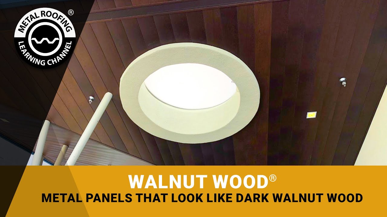 Metal Siding Panels Designed to Look Like Dark Walnut Wood: T8 PlankWall® - YouTube