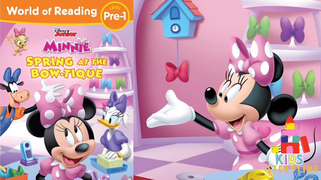 🎀💝 Kids Book Read Aloud: Disney Junior Minnie Spring at the Bow-tique ...