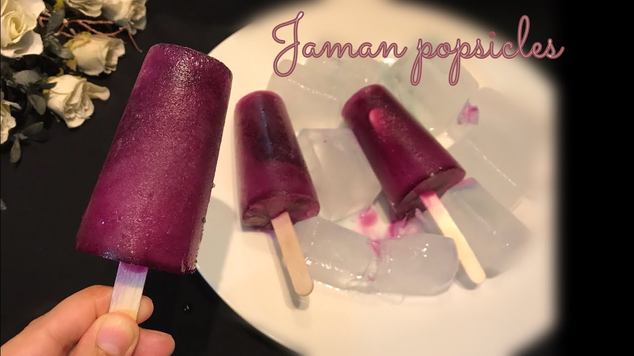 JAMAN POPSICLES | Java Plum Ice Lollies | Cooking with Rabbia - YouTube
