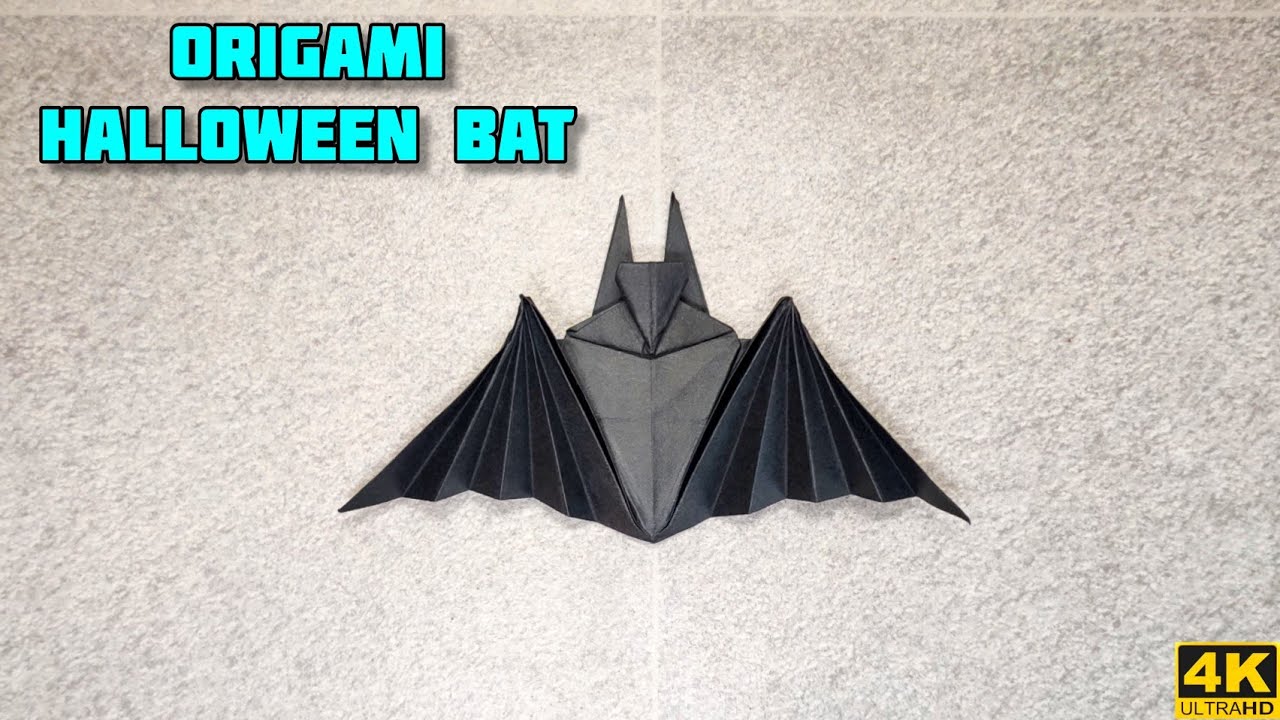 Origami Bat | Halloween Origami | Origami tutorial | Paper craft - YouTube