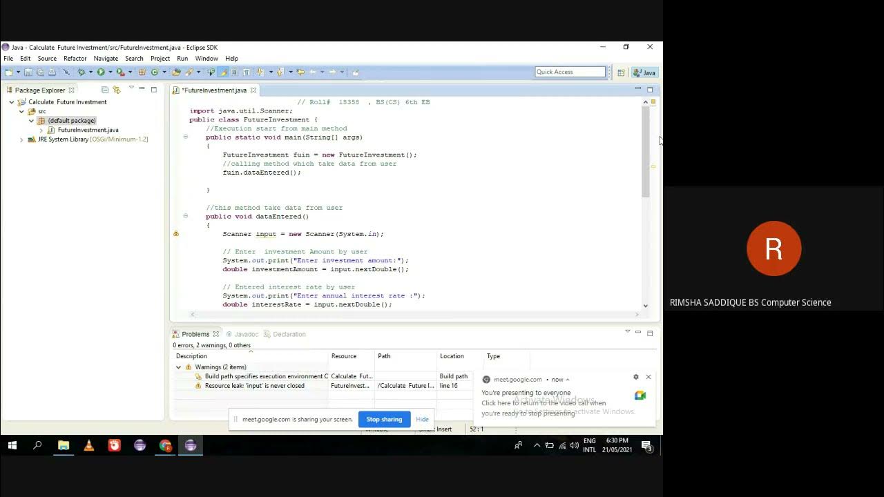 example of method in java - calculate the future investment value ...