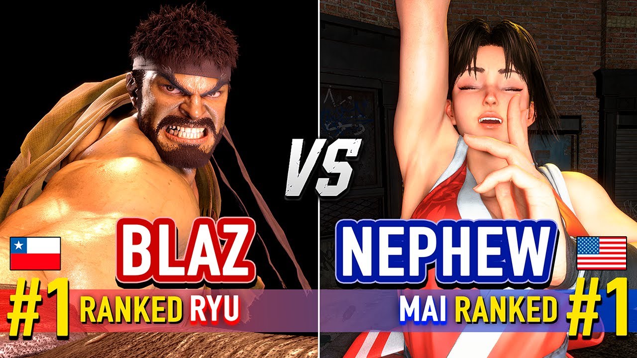 SF6 🔥 BLAZ (#1 Ranked Ryu) vs NEPHEW (#1 Ranked Mai) & NAOOONN (Akuma ...