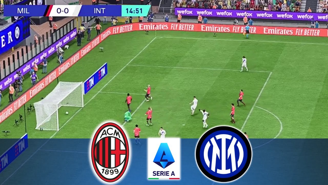 AC MILAN VS INTER MILAN | ITALIAN SERIE A | FULL MATCH GAMEPLAY ...