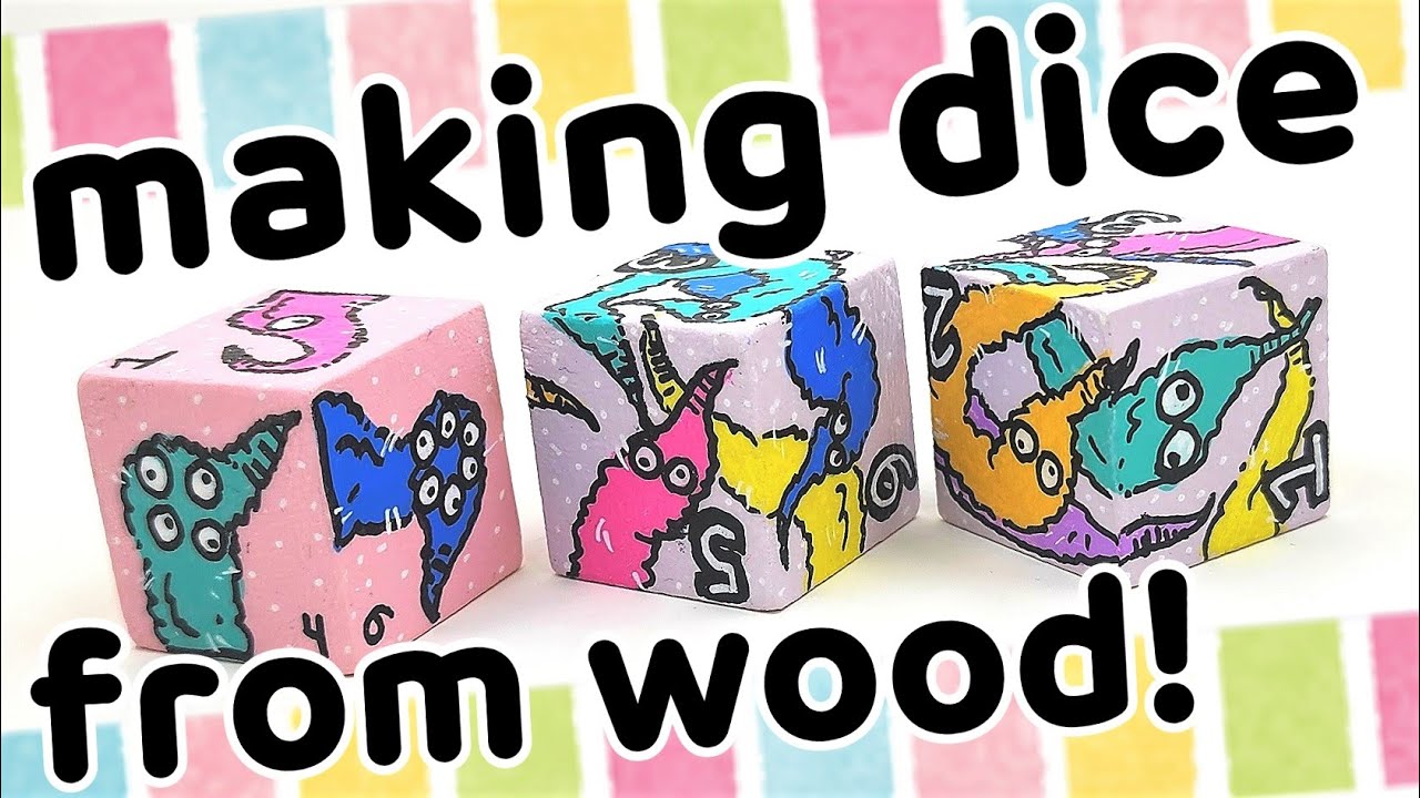 Painting Custom D6 Dice! Using Wooden Blocks to Make WORM ON A STRING ...