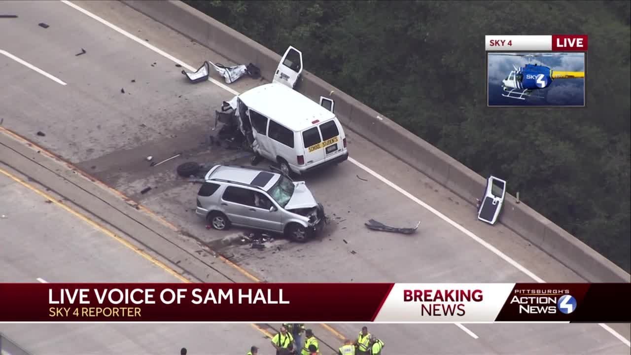 Crash involving school van - YouTube