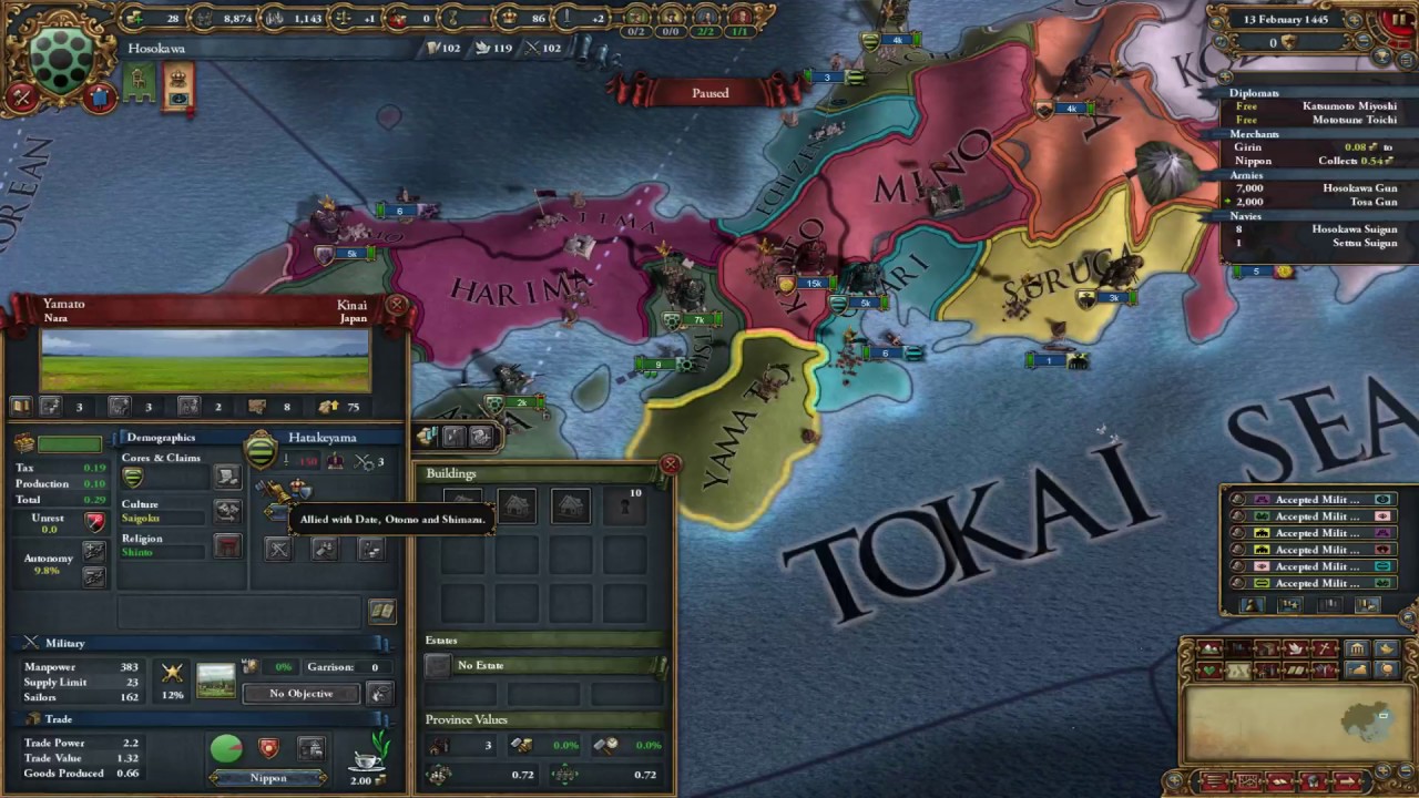 Let's Unify Japan in EU4 - YouTube