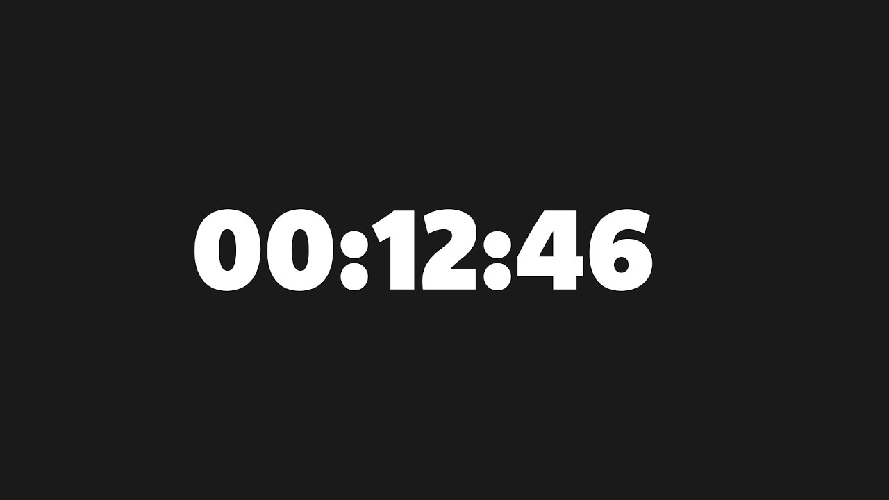 12 Minute 46 Second Timer - (766/36,000) - YouTube