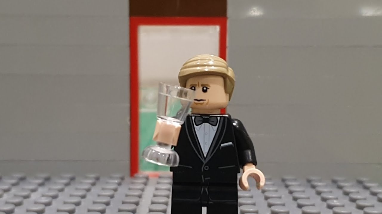 Lego James Bond ordering vodka Martini shaken not stirred (Lego stop ...