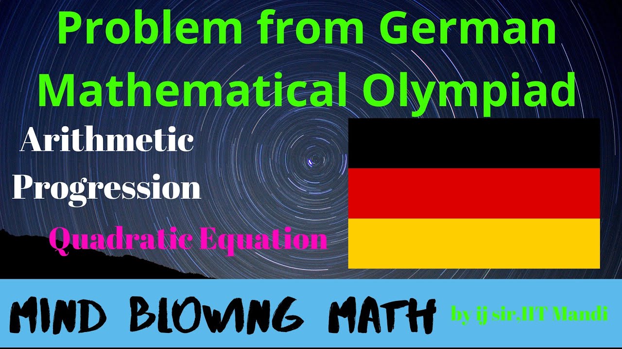 A problem from German Mathematical Olympiad| Arithmetic Progression ...