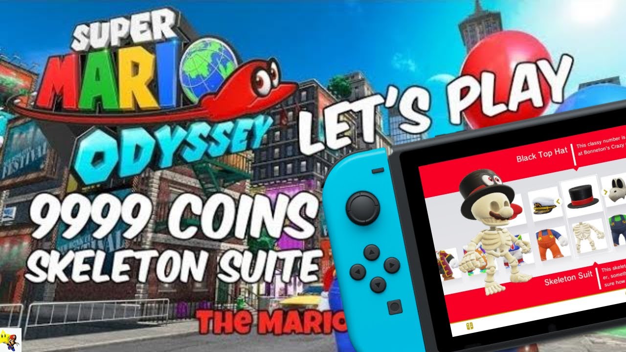 Skeleton Suite SUPER MARIO ODYSSEY Nintendo Switch games - YouTube