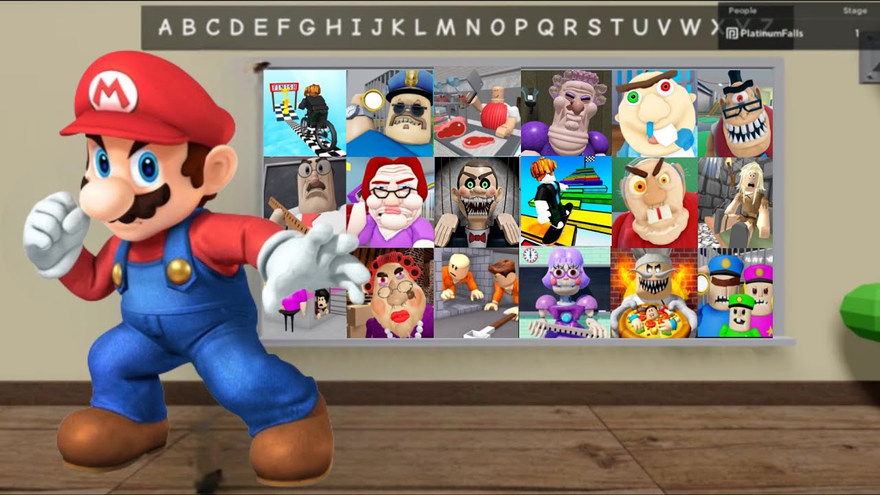 Super Mario 256 SPEED RUNS in #roblox Scary Obby Games from Barry ...