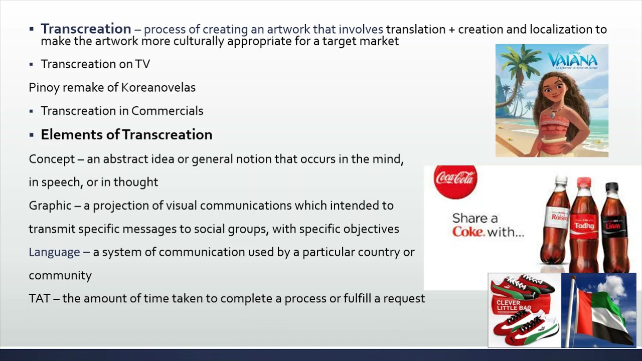 The Basic Concepts in Transcreation - YouTube