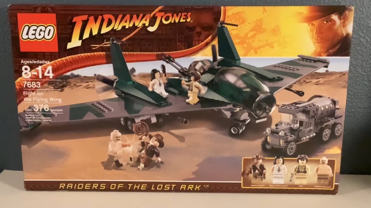Lego Indiana jones fight on the flying wing 7683 review - YouTube