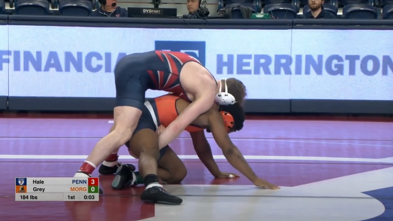 184lbs Maximus Hale (Penn) vs Nathanic Kendricks (Morgan State) - YouTube