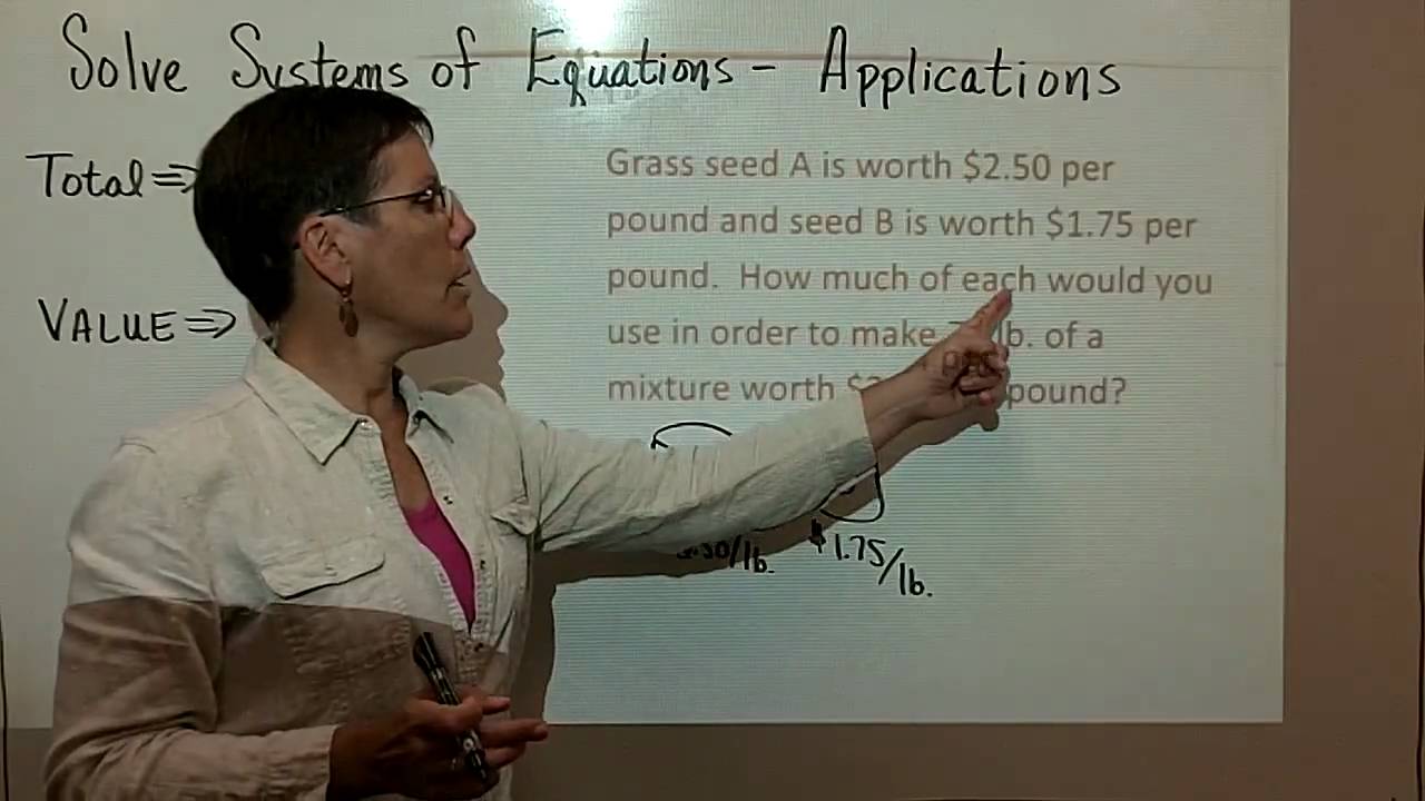 52 - Introductory Algebra - Solving Applications - Systems of Equations ...