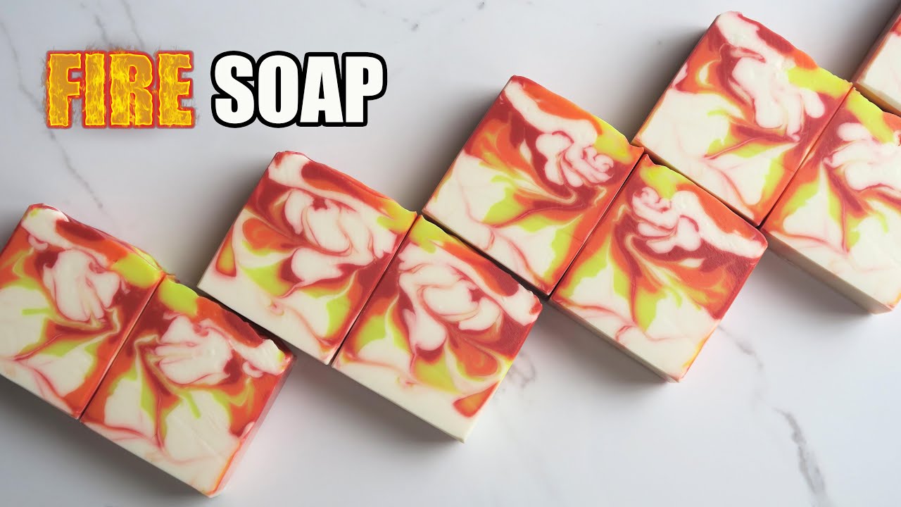 Fire Soap - Orange Patchouli Flame Soap by Spicy Pinecone - YouTube