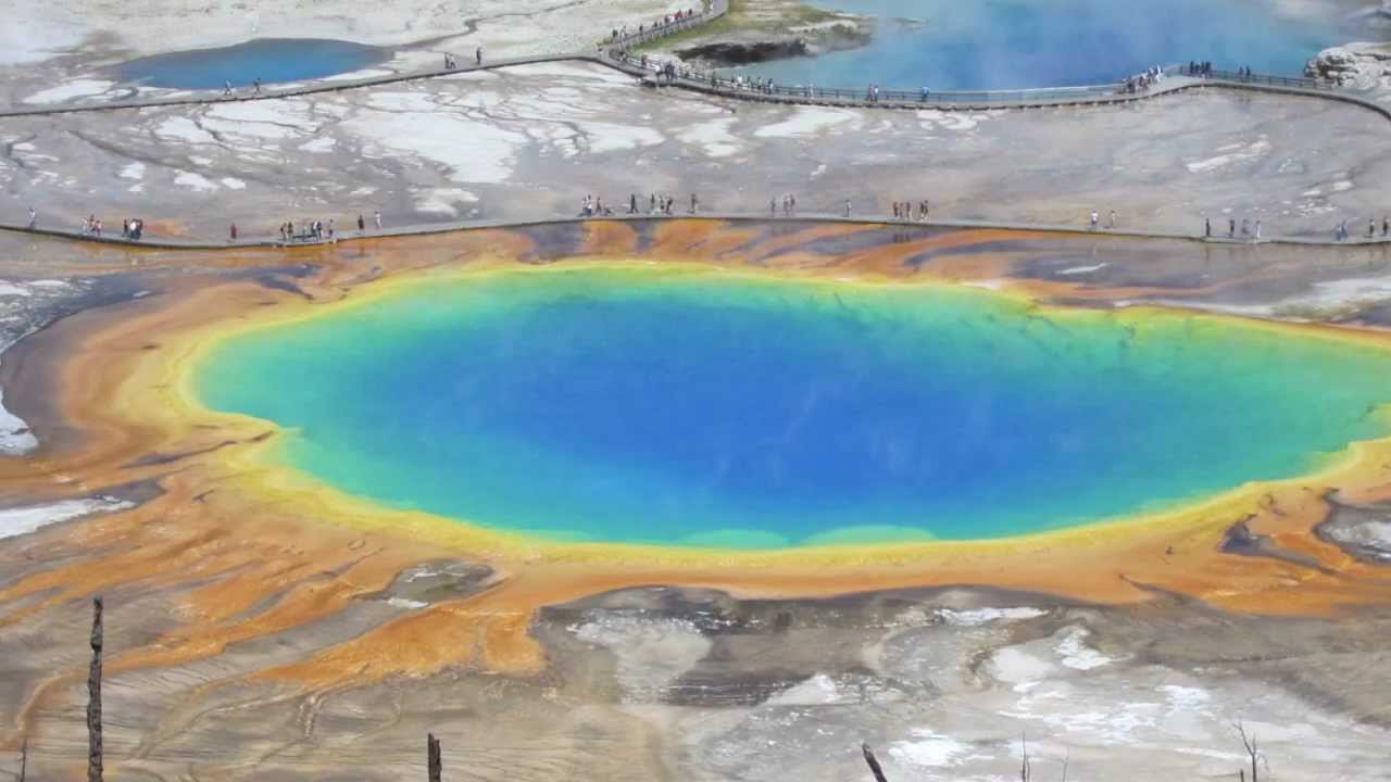 Some thermal features at Yellowstone National Park - YouTube