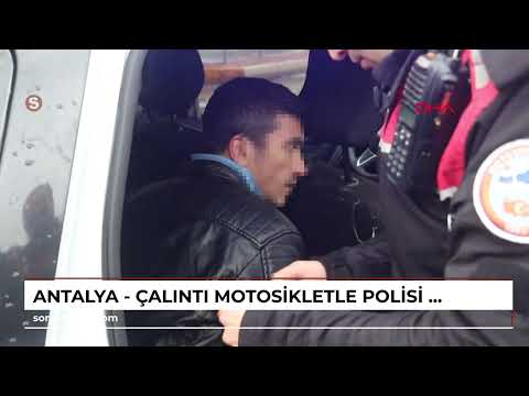 ANTALYA - Çalıntı motosikletle polisi peşine taktı