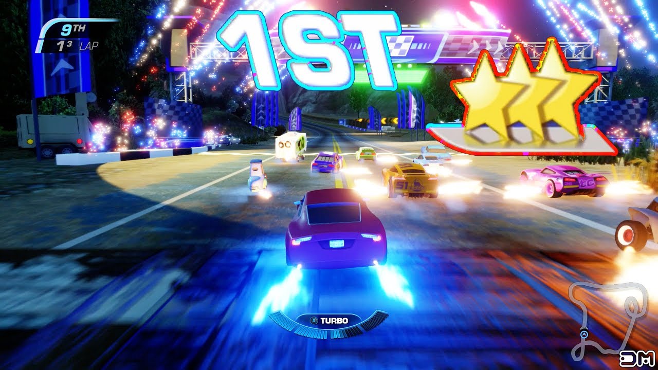 Cars 3 Driven to Win Midnight Run Race 3 Star Win - YouTube