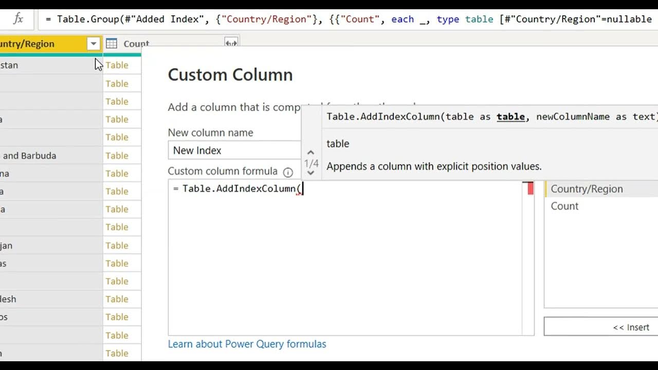 Power query index function with Group By to solve a business problem Urdu Hindi - YouTube