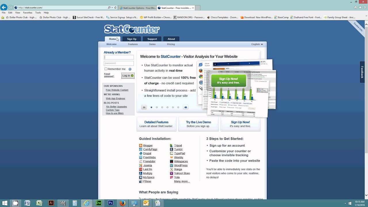 Stat tracker for WordPress, Statcounter.com - YouTube