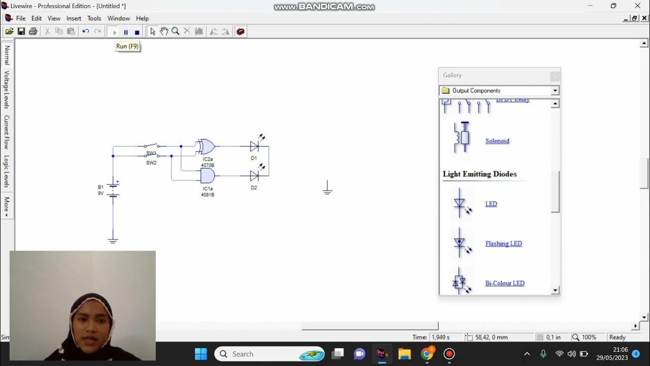 simulasi rangkaian gerbang logika dan rangkaian kombinasi half-adder dan full-adder - YouTube