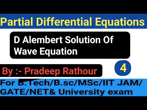 D' Alembert Solution Of Wave Equation || General Solution Of Wave ...