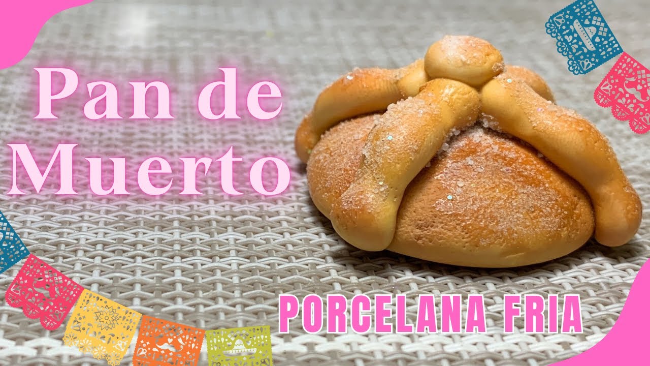 Como Hacer Pan de muerto en PORCELANA FRÍA, centros de moño en PASTA ...