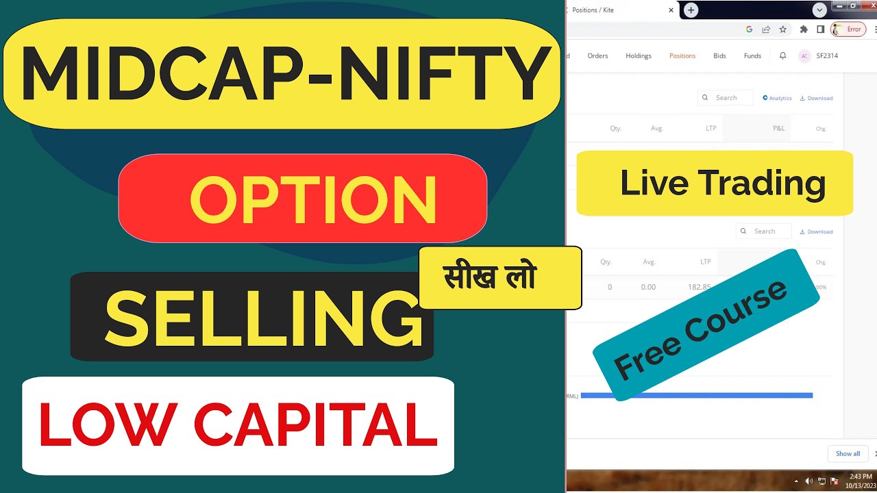 Midcap Nifty Option Selling With Low Capital Expiry day 13 nov 2023 # ...