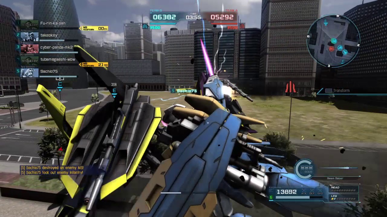 MOBILE SUIT GUNDAM BATTLE OPERATION Zeta Gundam in Titans Colors - YouTube
