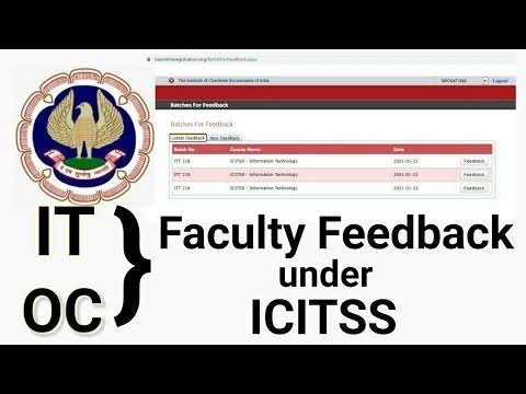 📚Way to submit 🧑‍🎓faculty feedback 🙏 on ICITSS training (ICAI)🧑‍🎓 - YouTube