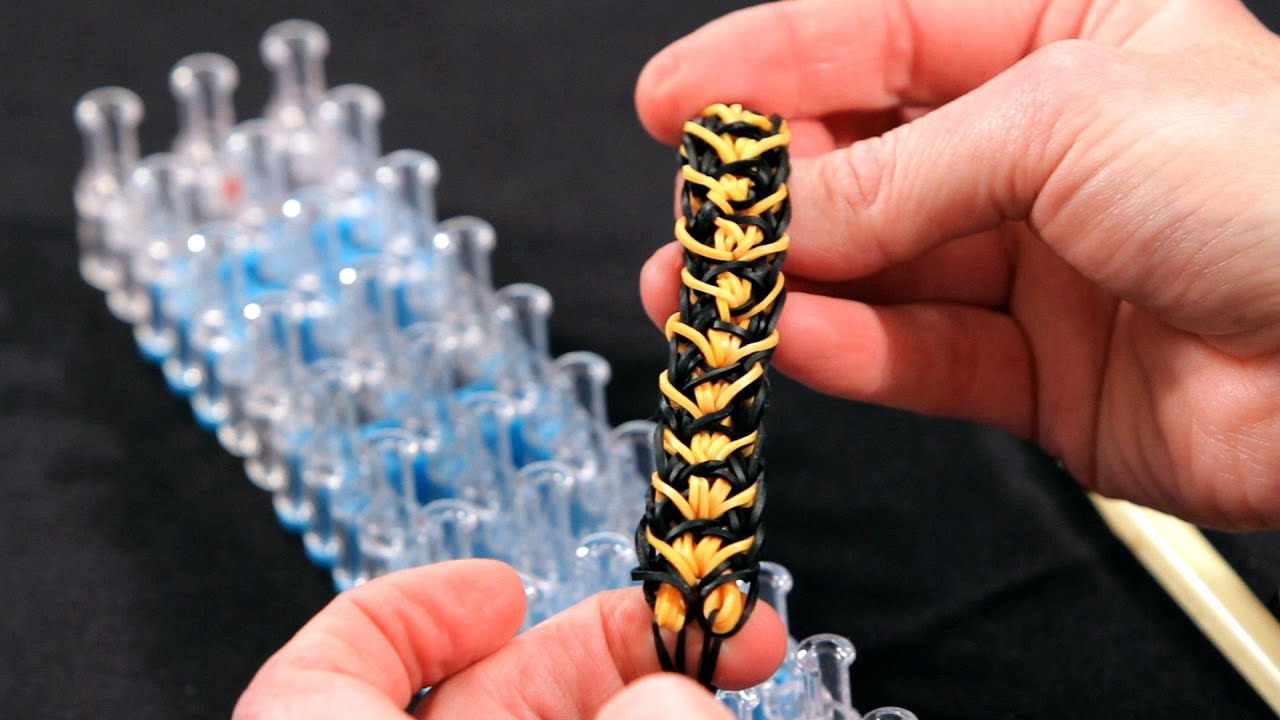 How to Make a Tiger Stripe Bracelet | Rainbow Loom - YouTube