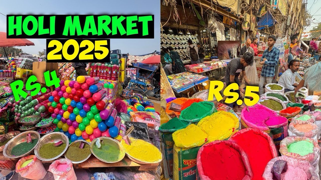Cheapest Holi market explore 🔥| | Holi market in Delhi - YouTube