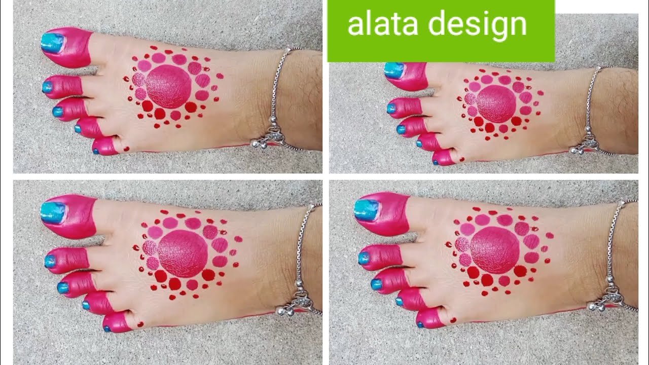 simple alata design on feet _new style alata design _feet mahawar ...