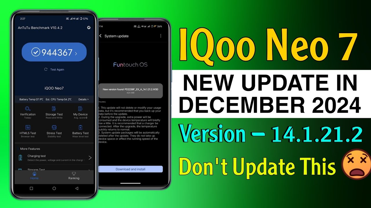 IQoo Neo 7 New Update In December 2024 | IQoo Neo 7 14.1.21.2 Update Review | IQoo Neo 7 New ...