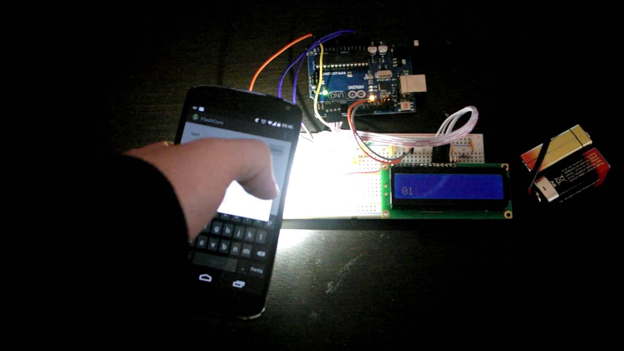 Data transfer using build in flash light (torch) of a mobile device ...