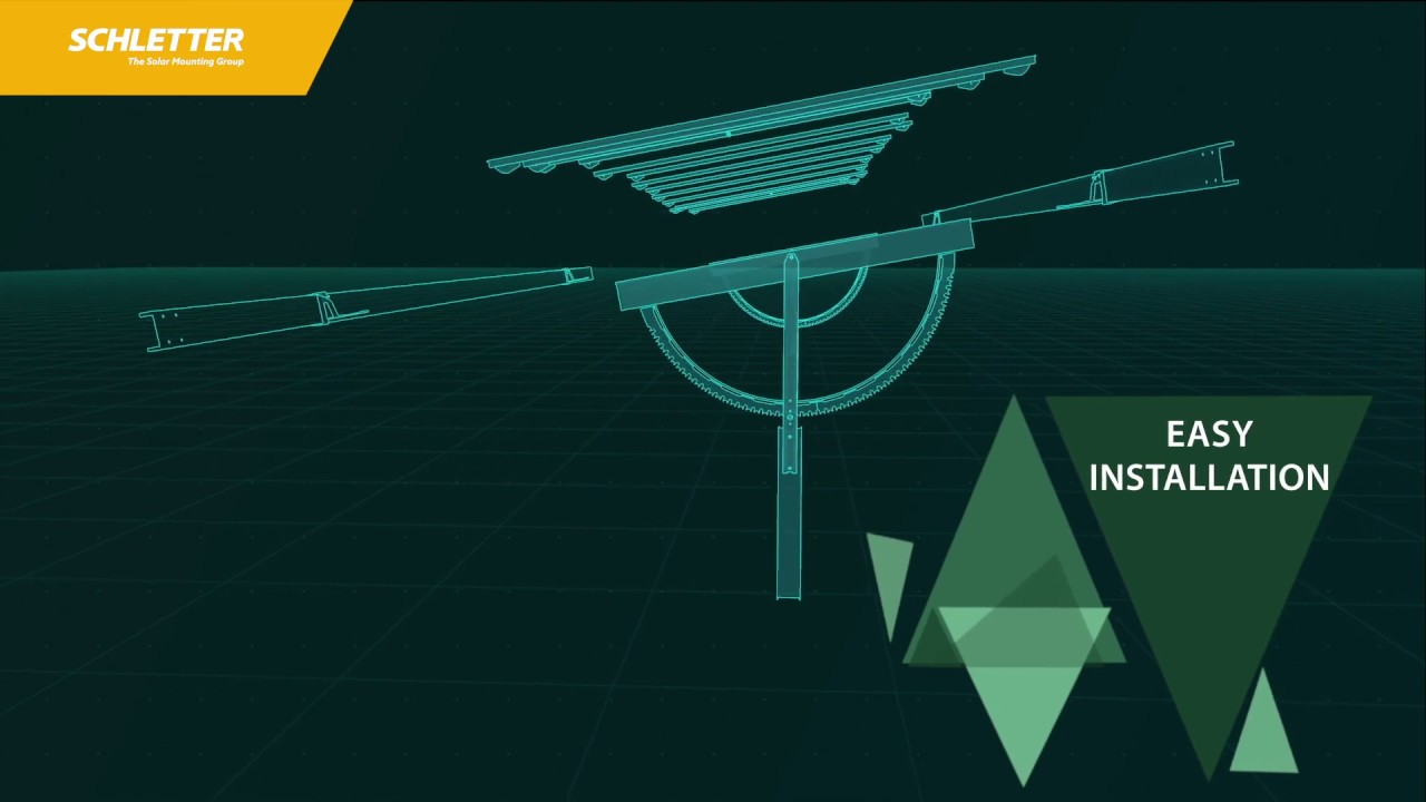 Schletter Tracking System 2P - as stable as a fixed tilt - YouTube