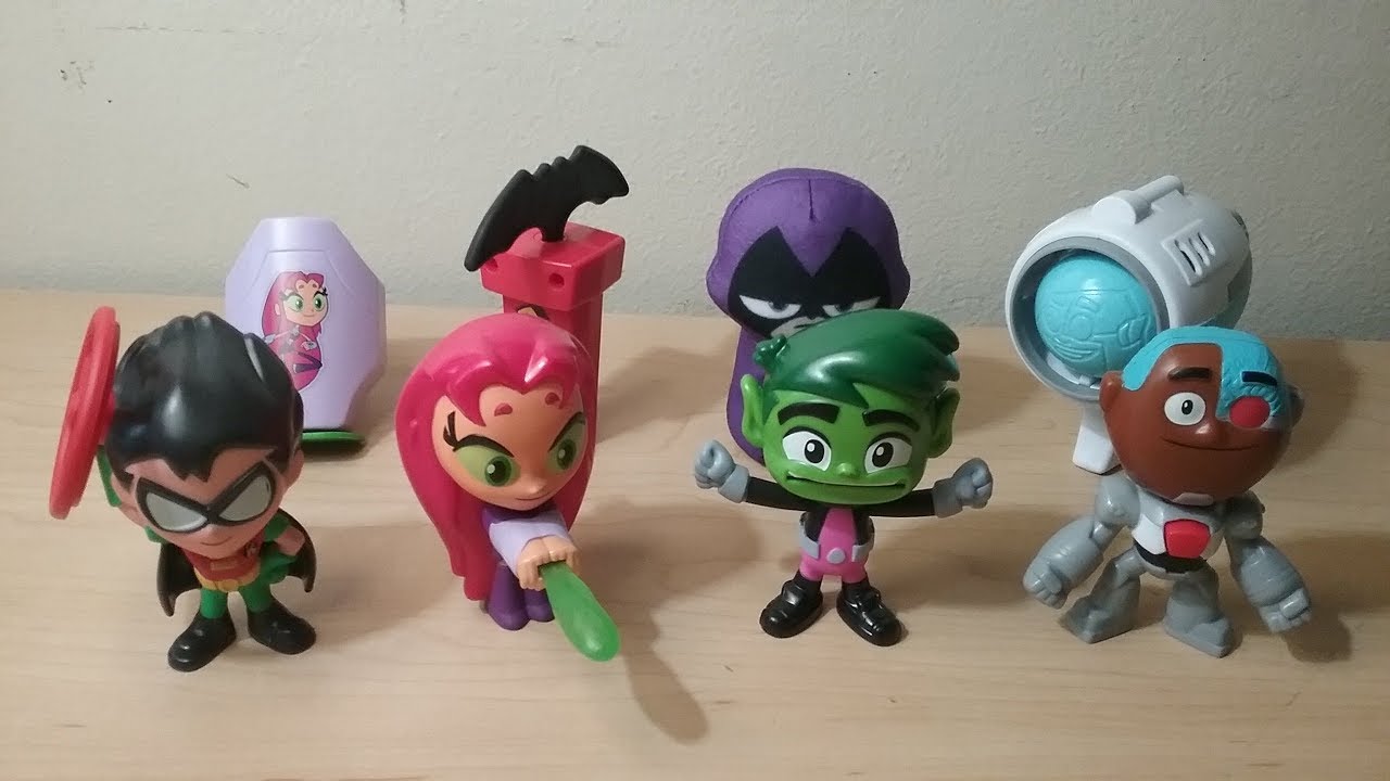 2019 TEEN TITANS GO! SET OF 8 McDONALDS HAPPY MEAL TOYS VIDEO REVIEW ...