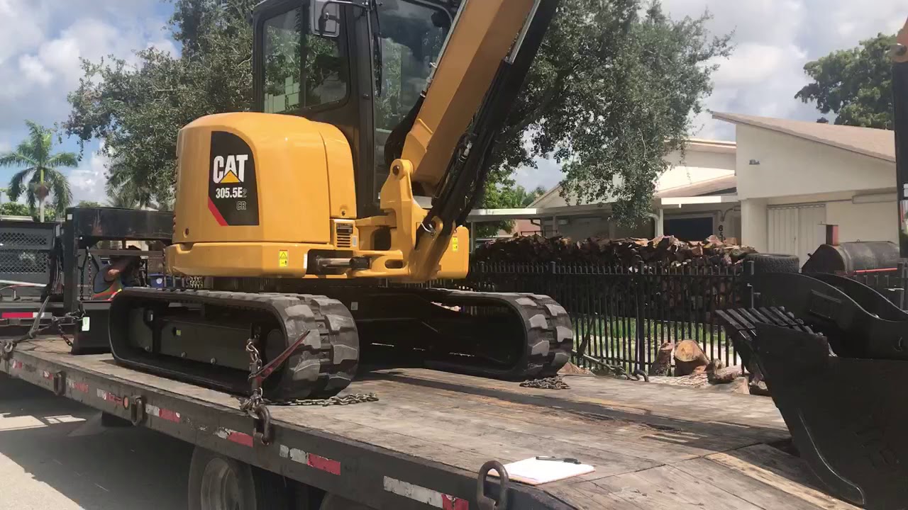 Cat 305.5e2 CR delivery - YouTube