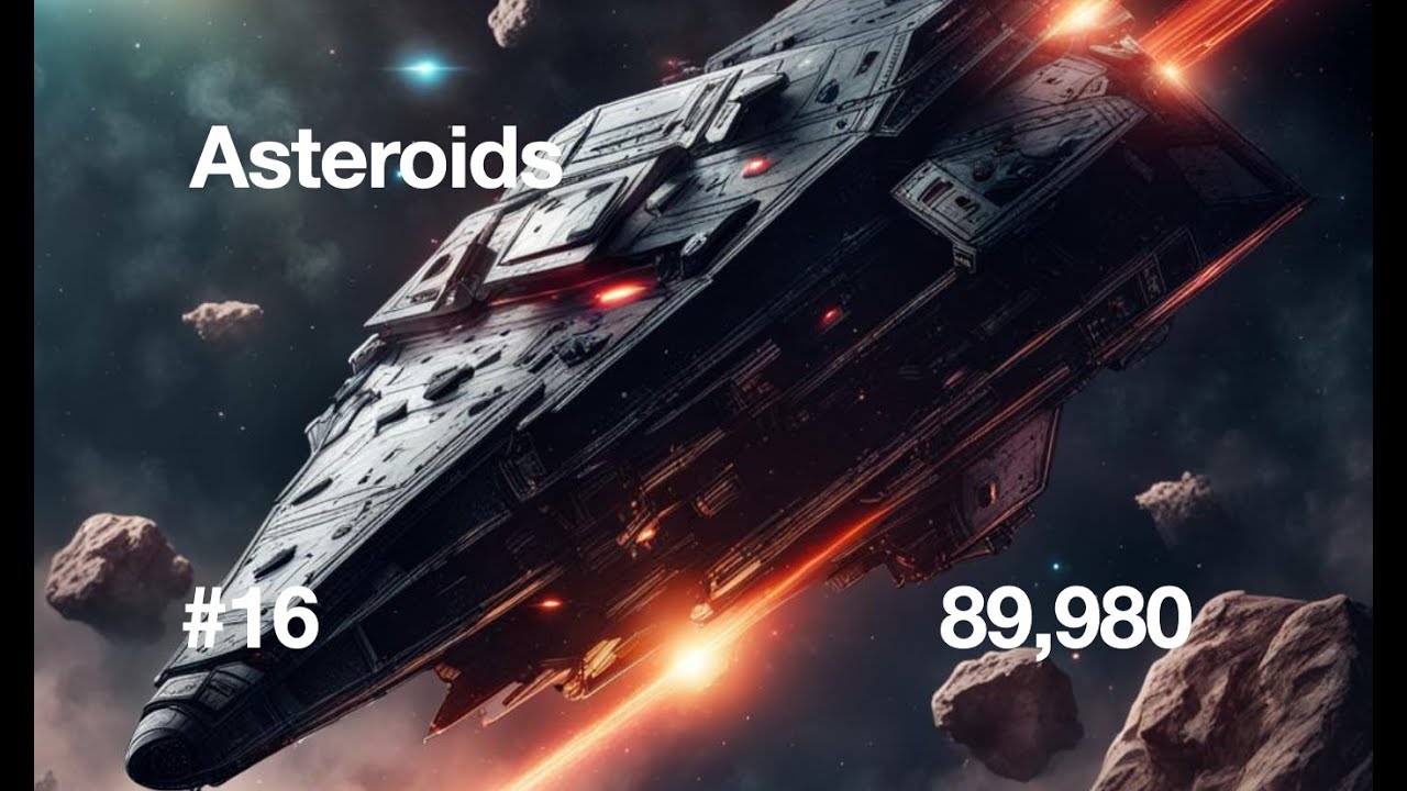 Asteroids 16 (retro videogame with waves scoreboard via Lua plugin for ...