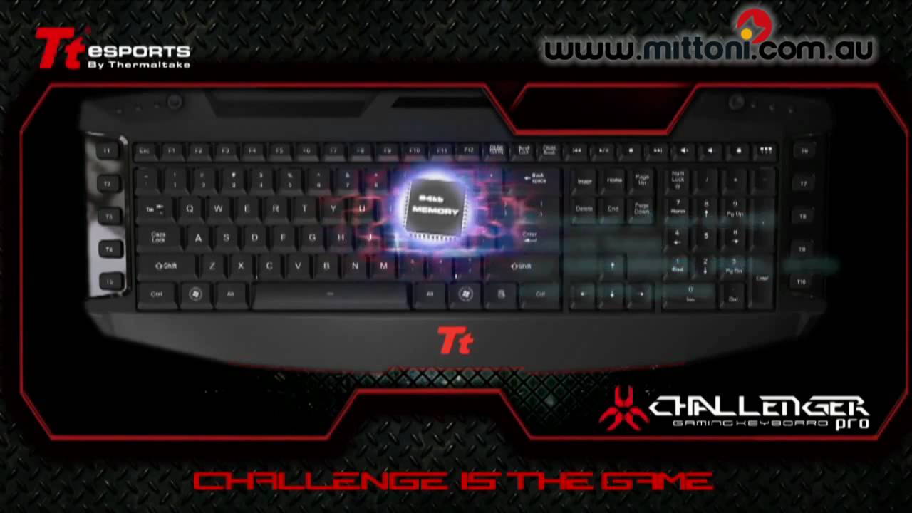 Tt eSPORTS Professional e-sports gaming keyboard - Challenger PRO - YouTube