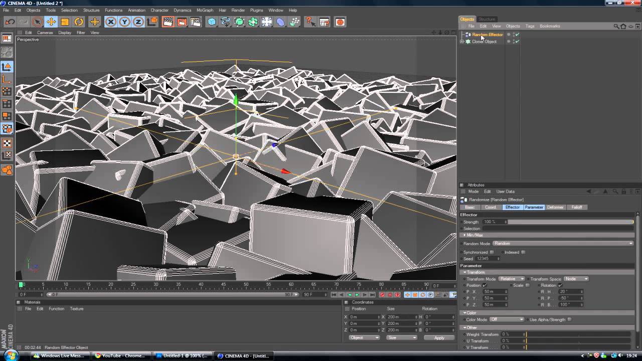Cinema 4D Abstract Square Mesh Tutorial - YouTube