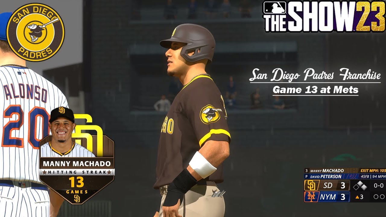 MLB THE SHOW 23 - San Diego Padres Franchise Game 13 at Mets - YouTube
