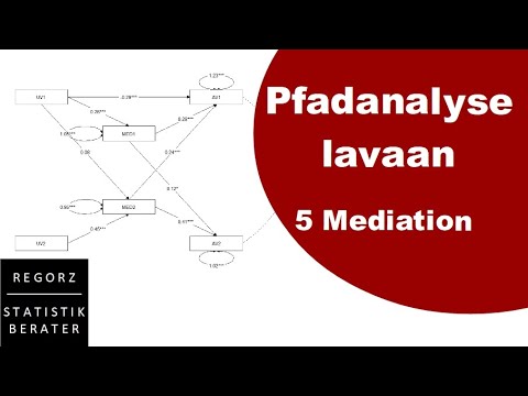 Pfadanalyse mit R lavaan: 5. Mediation - YouTube