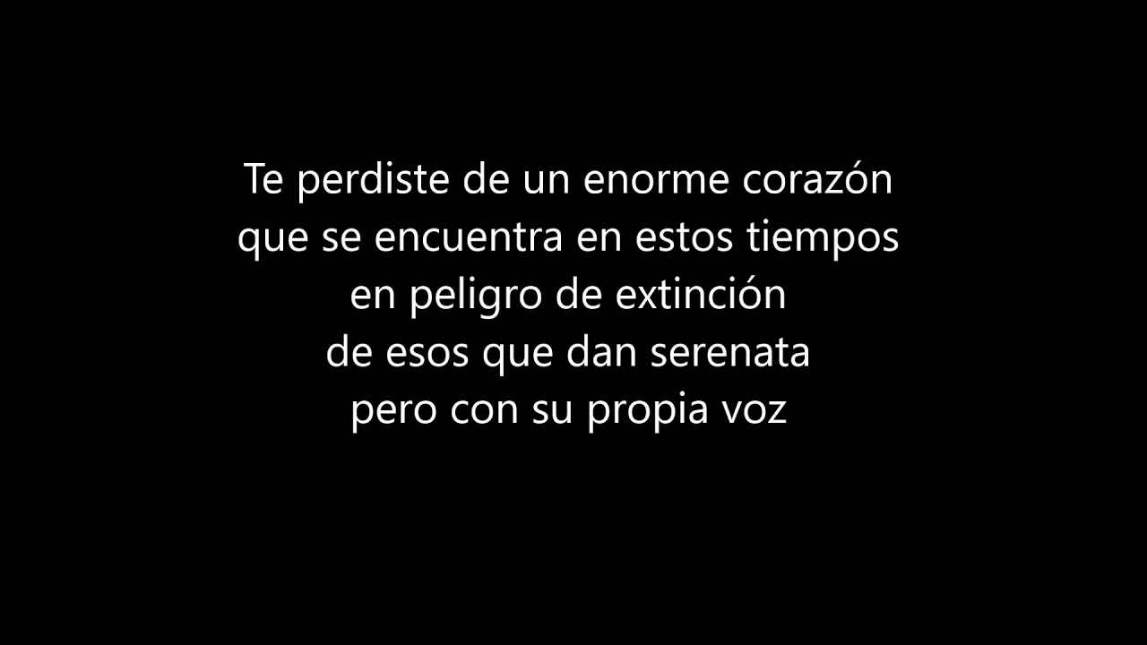 En Peligro De Extincion Letra - Infoupdate.org