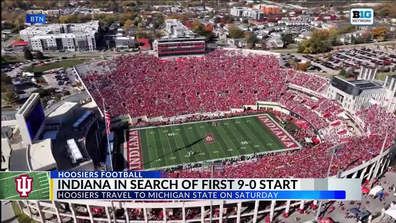 IU football looking to go 9-0 after road game at Michigan State - YouTube