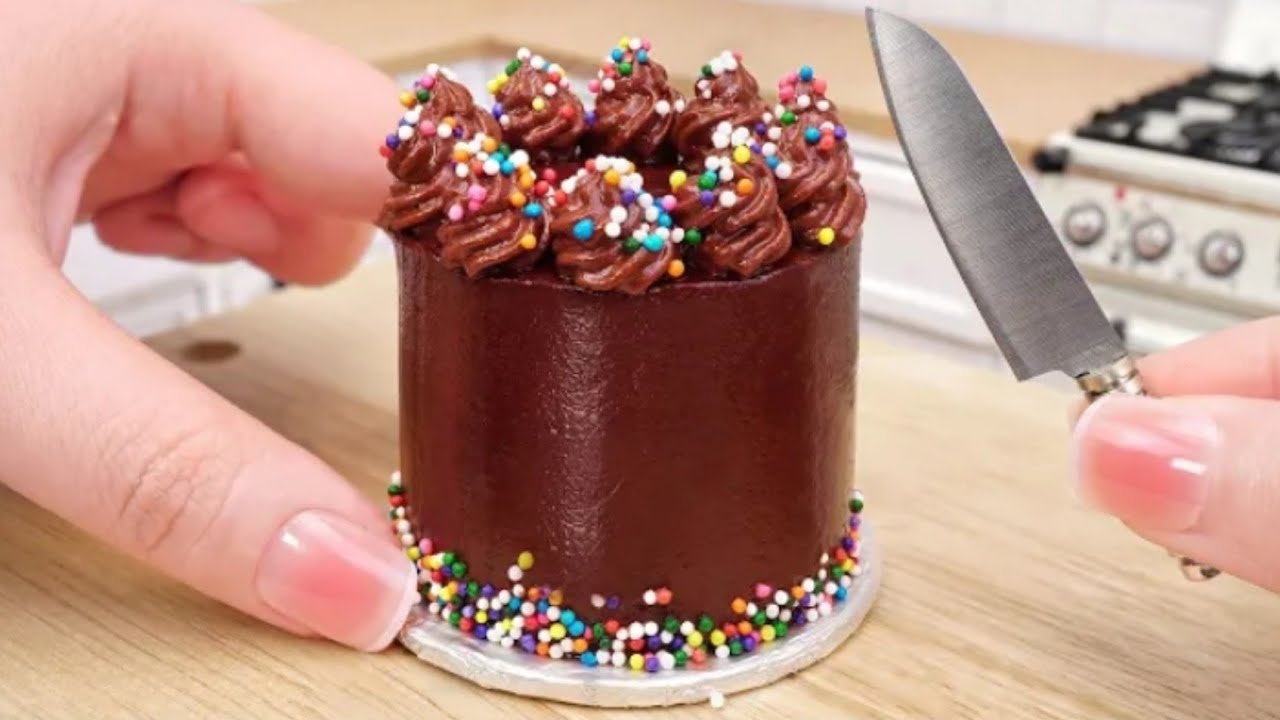 How To Make Miniature Ultimate Chocolate Cake Decorating | Tiny Dessert ...
