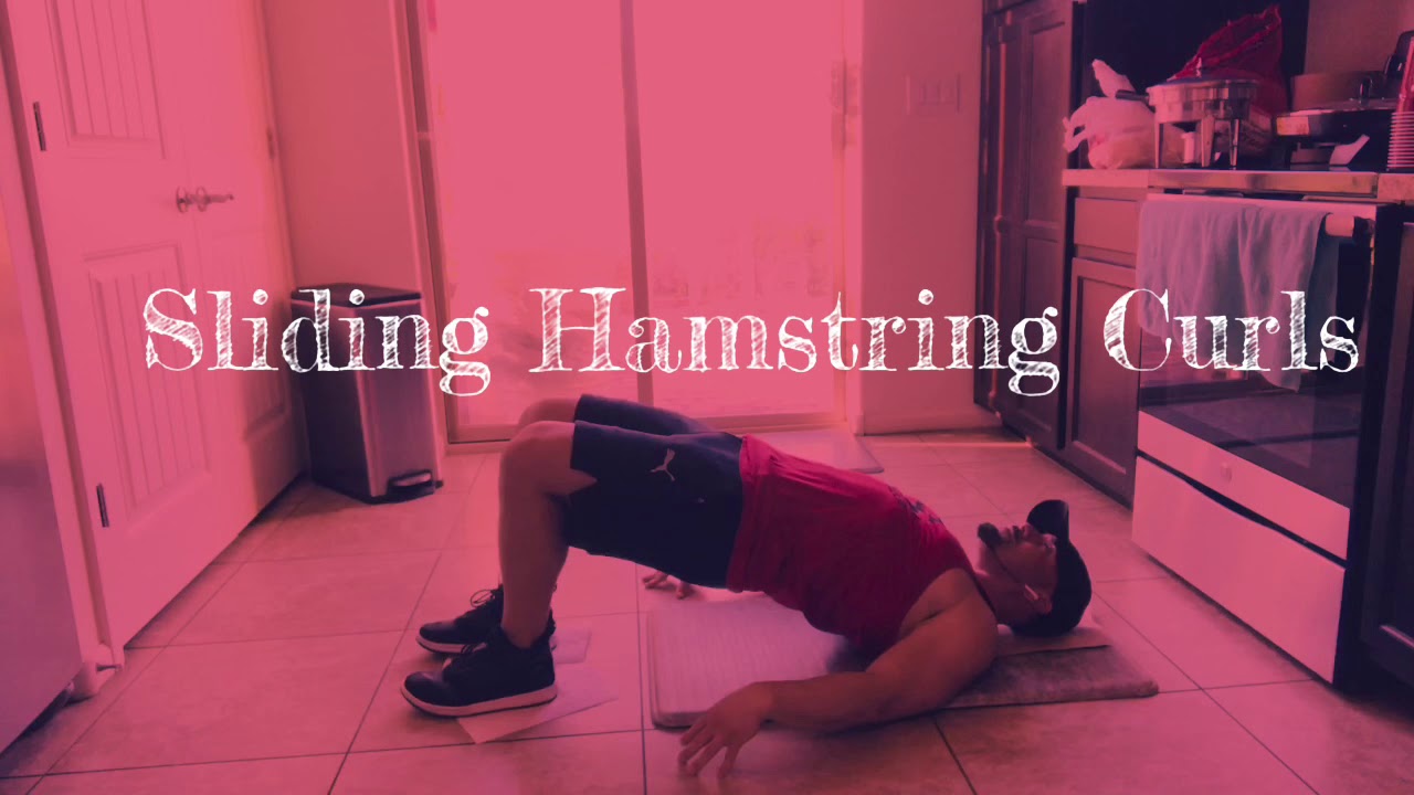 Day 23- Water Weight Challenge ~Sliding Hamstring Curls - YouTube