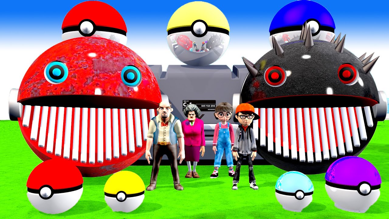 ROBOT PACMAN VS MS PACMAN VS PACMAN MONSTER IN POKEMON A NEW BATTLE ...