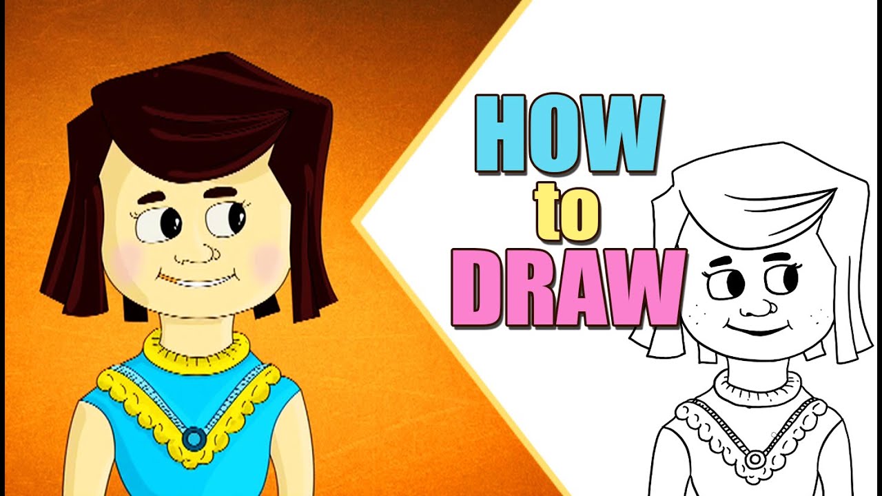 Drawing tutorial - How To Draw an Innocent Girl - Easy step-by-step ...